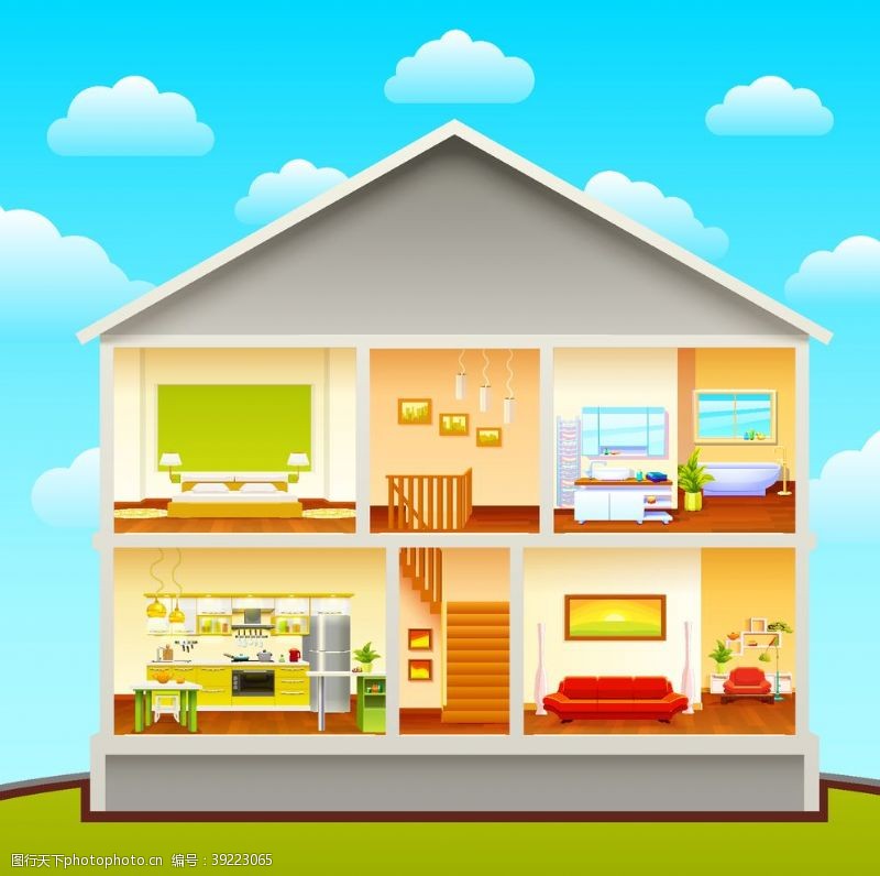 矢量房子图片免费下载_矢量房子素材_矢量房子模板-图行天下素材网