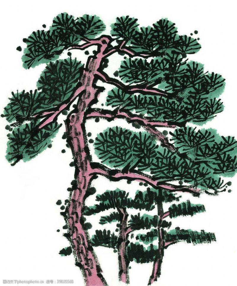 国画松树图片免费下载_国画松树素材_国画松树模板-图行天下素材网